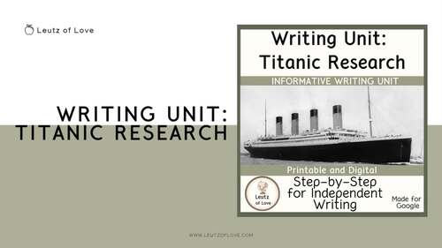 Titanic Informative Essay by Leutz of Love- ESL Resources for Big Kids