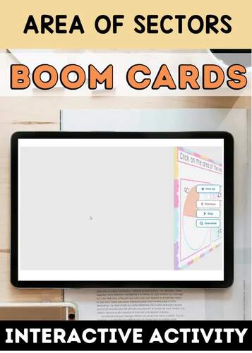 Area of Sectors | Circles Geometry Practice | BOOM™ Cards by Math and ...