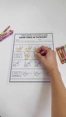 NO PREP POKEMON Expressive and Receptive Language Worksheets for Speech ...