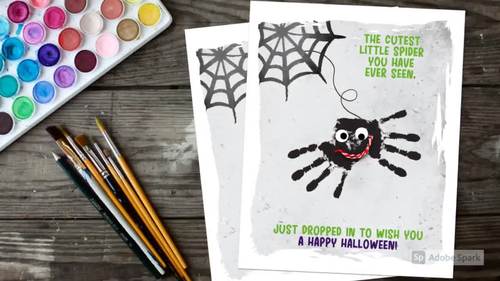 Ten Little Ghosts Poem & Handprint Craft, Preschool Halloween Activity,