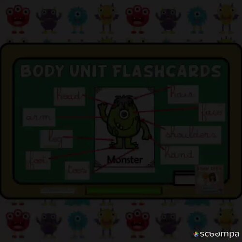 Monster Body Parts Activities | Labeling, Matching, Left & Right | ESL ...