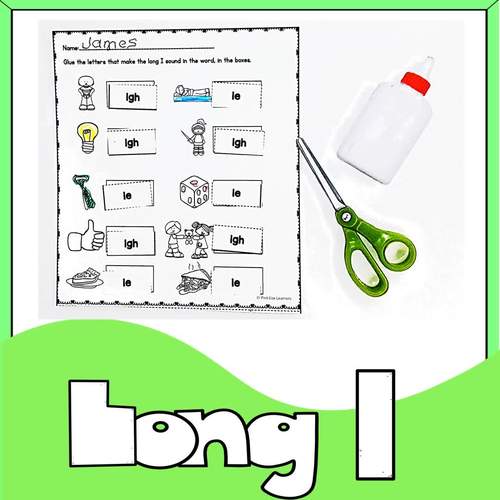 Long I Worksheets and Centers for IGH and IE | Vowel Pair ie | igh