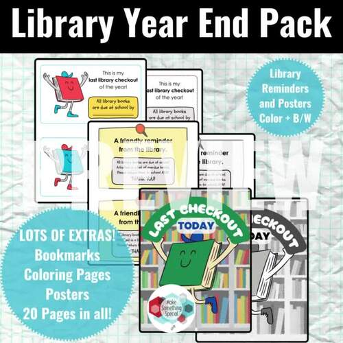 Library Year End Pack | Helpful End-of-Year Resources for Your School ...