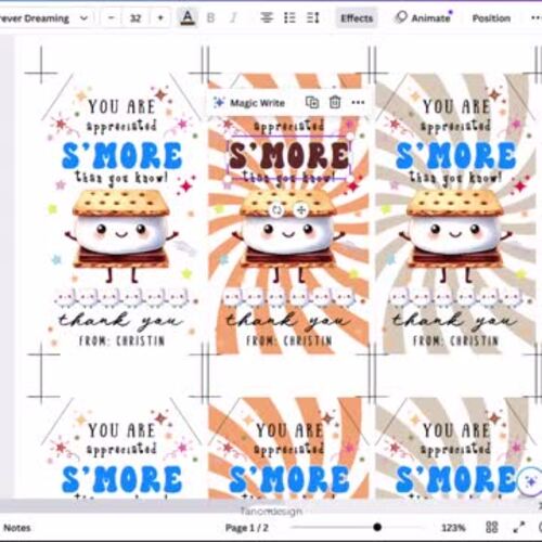 Editable S'more Gift Tag, Printable Appreciated Smore Than You Know Tag ...