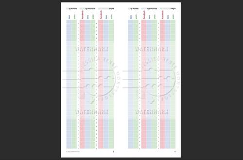 Montessori Math Large Bead Frame Paper, Place Value Chart Template ...