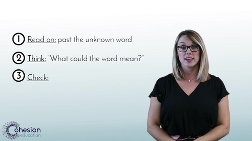 Determine the Meaning of Words and Phrases in a Text by Cohesion Education