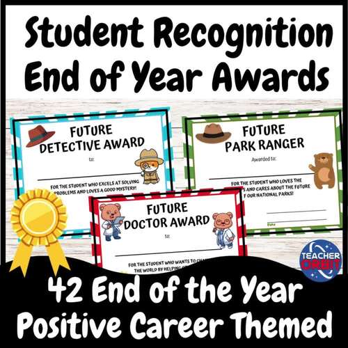 End of Year Awards Careers Most Likely to Student Recognition Certificates