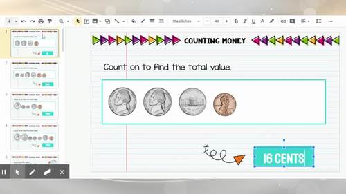 Counting Money Grade 2 Math Google Slides Digital Math Centers Second Grade
