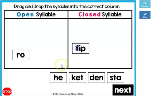 Open Syllables Boom Cards™ Distance Learning by Daydreaming About Data