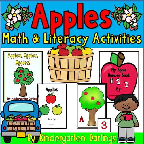 Apples Math and Literacy Unit for Kindergarten and First Grade | TPT