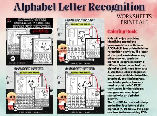 Alphabet-Letter-Find-E-H Alphabet Letter Recogni by English For Kids ABC