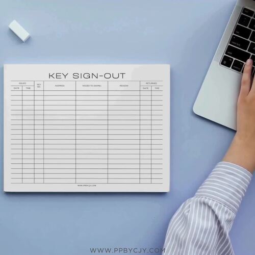 Key Sign-Out Sheet Printable - Track Key Usage & Ensure Security!