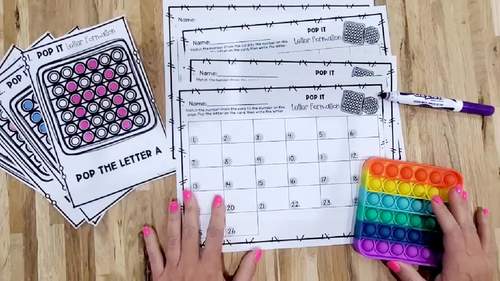 Letter Formation Fidget Bubble Poppers | Say it, Pop it, Form it