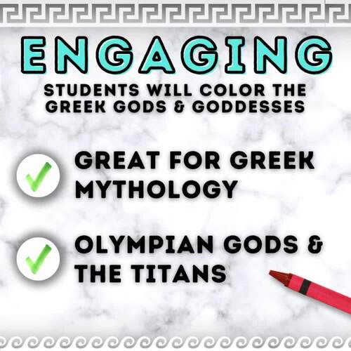 Greek Gods and Goddesses Coloring Pages Ancient Greece Mythology Fun ...