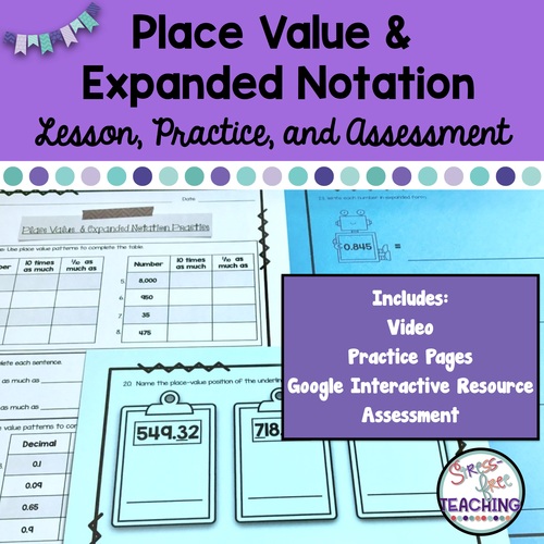 Place Value Practice by Stress-Free Teaching | TPT