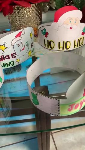 Christmas Headbands Crowns Hats Craft Template Spanish Navidad coronas ...