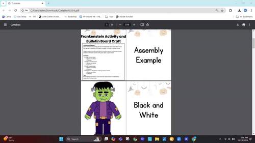 Frankenstein Craft Cut and Paste| Halloween Craft Activities and ...