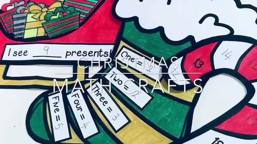 Kindergarten Christmas Math Craftivity Stocking Sleigh And Candy Cane Craft