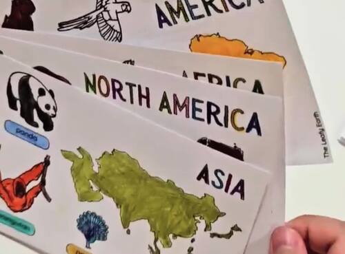 Animals of the Continents Mini Book, Animal Report, Writing Drawing and ...