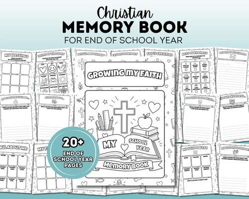Christian End of Year Memory Book for Kids | Faith-Based Reflection ...