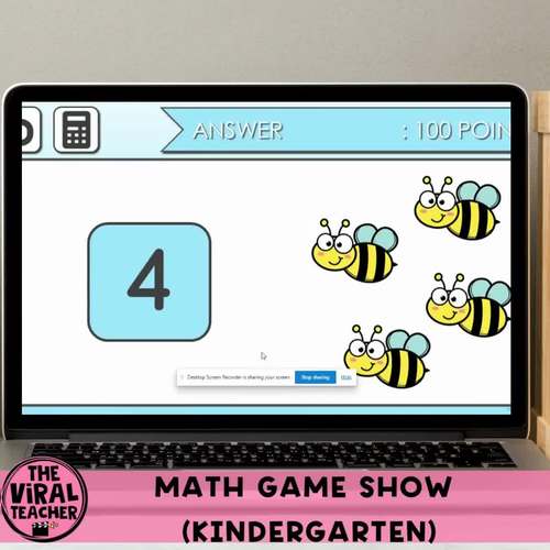 Kindergarten End of Year Math Review Game Show by The Viral Teacher