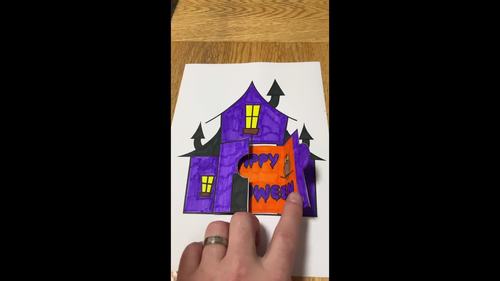 Halloween Haunted House Lift a Flap Art Activity by Pooley Productions