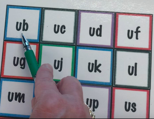 Blending 2 Sounds with Short Vowel -u by Reading on Strawberry Lane