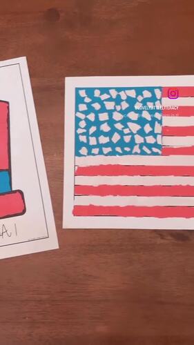 Patriotic Tear Art Crafts | 4th of July, Flag, Memorial & Patriot Day ...