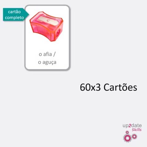 MATERIAL ESCOLAR Classroom Objects in Portuguese Printable Flashcards ...