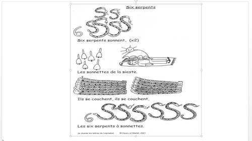 Je chante les lettres de "N" jusqu'à "Z" - Song Sheets - Distance Learning