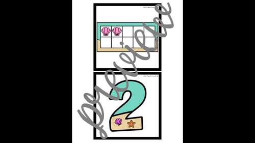 Summer 10 Frames Memory Game Matching Game Preschool Pre-K Kindergarten ...