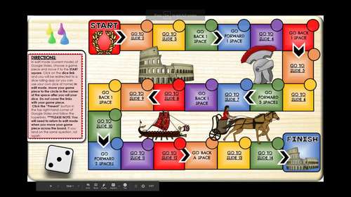 Ancient Rome Digital Game Google Slides | Review Digital Board Game