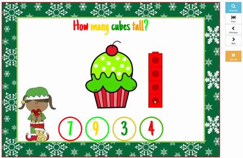 Christmas Math Non-Standard Measurement Measure Length and Height with ...