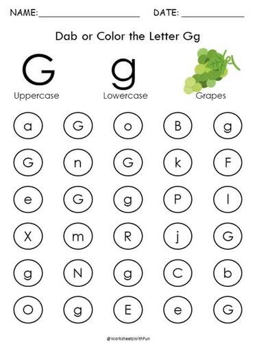 Alphabet Dab It Worksheets A–Z Dot Marker Activity Letters Hunt Do a ...