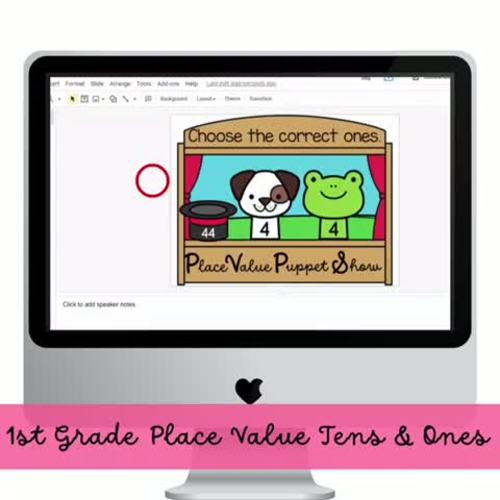 First Grade Math Centers Place Value Tens and Ones Google Slides™