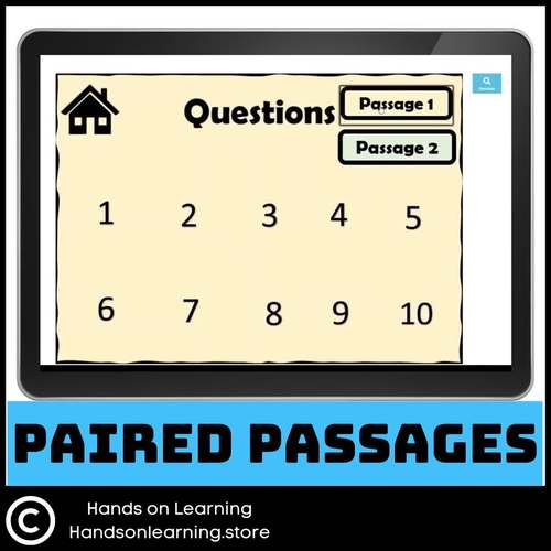 Paired Passages Comparing Stories Boom Cards 3 by Hands on Learning LLC