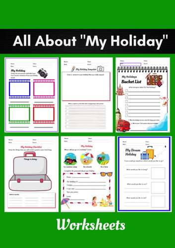 My Holiday worksheets by Dishan Collections | TPT