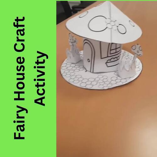 Fairy House Coloring Page 3D Fairy House Kids Craft DIY for Kids ...