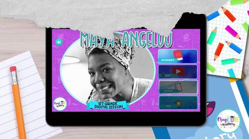 Maya Angelou Digital Biography History Activity, Video Lesson, Timeline ...