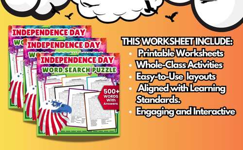 4th of July Independence Day Word Search Puzzles 3rd,4th,5th,6th,7th ...