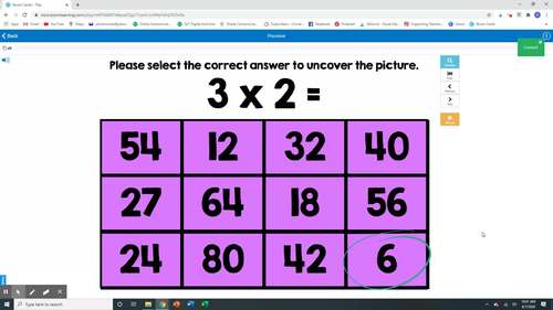 Multiplication Facts Boom Cards with Uncover the Pictures by Sheila ...