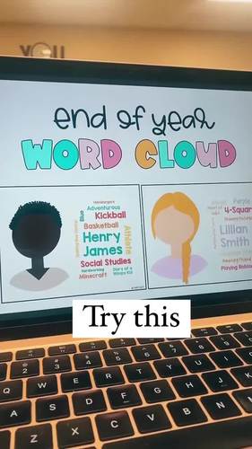 Editable End of the Year Gifts for Students Word Cloud GROWING PRODUCT