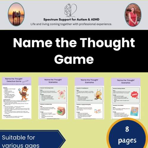 Name the Thought Detective Game for Kids Emotional Awareness Feelings ...