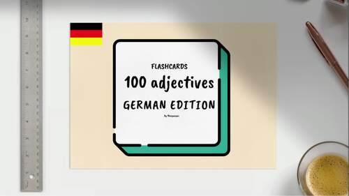 Printable Adjective Flashcards for Language Development (German edition)