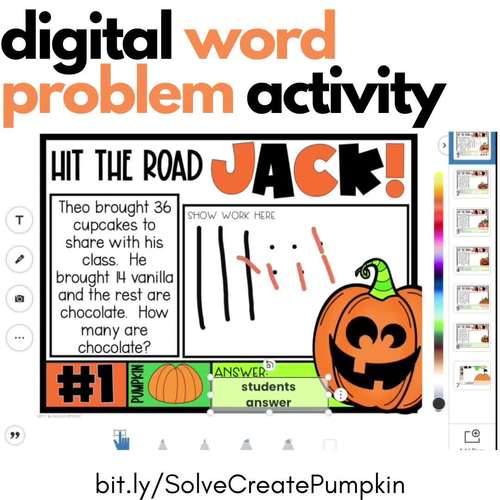Solve to Create Pumpkin: Digital Activity (SEESAW, GOOGLE SLIDES ...