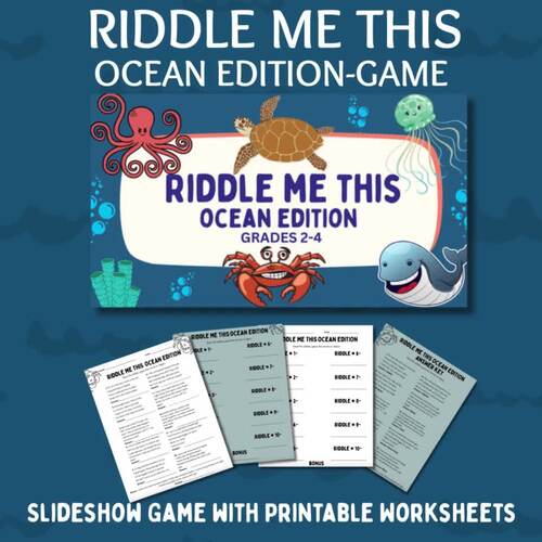 Riddle Me This: Ocean Edition | Grades 2-4 Ocean Riddle Game ...