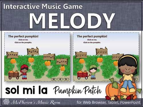 Solfege | Fall Music | Sol Mi La Interactive Melody Game {Pumpkin Patch}