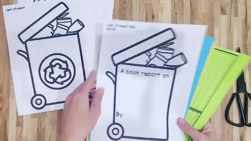 THEMED Earth Day Writing Book Report - PLUS CRAFT by Lisa's Classroom