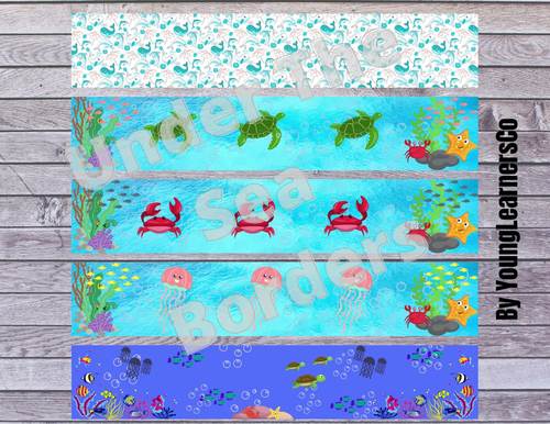 Under the Sea Bulletin Board Borders for Classrooms by Young LearnersCo