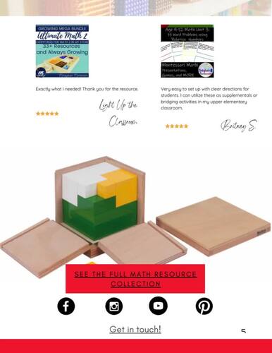 Montessori GEOMETRY and MATH CHECKLIST Lower Upper El (Ages 6–12) 6 ...